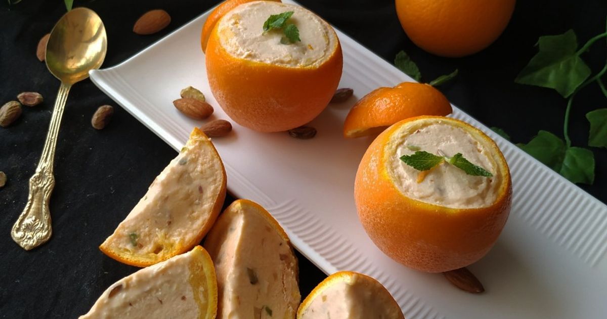 "Orange Kulfi Wedges" Recipe by Suhita Rana Chowdhury👩‍🍳 - Cookpad