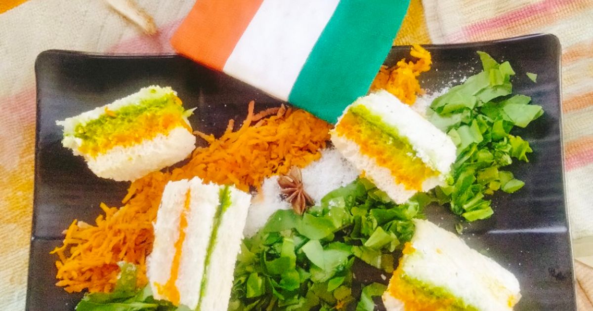 Tricolour Sandwich 🥪 Coconut Green Chutney / Raw Turmeric Coconut ...