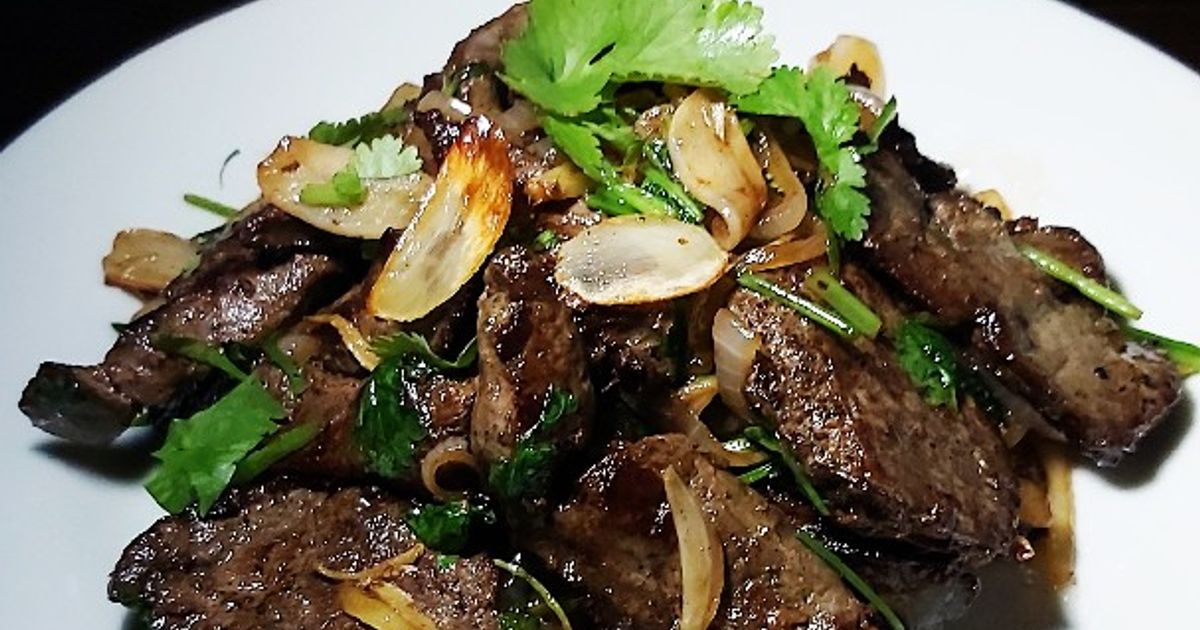 Resep 💢Hati Sapi Goreng Masak Saus Tiram💢 oleh Atik Efendy - Cookpad