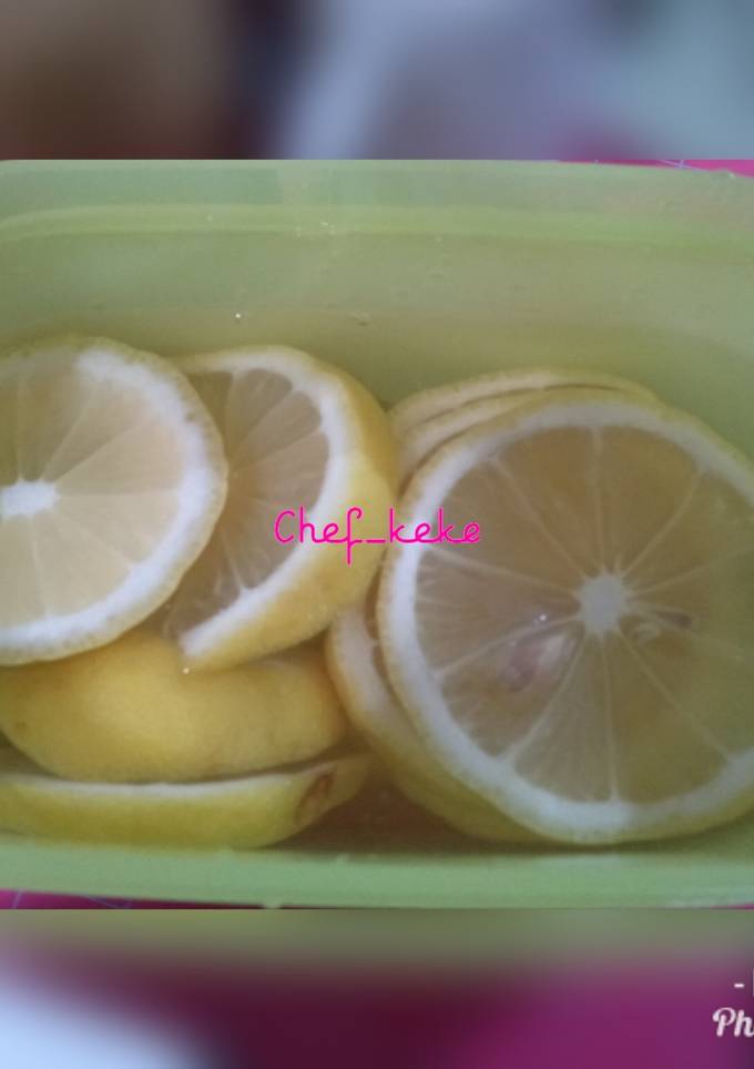 Resep Infus water lemon + madu + jeruk nipis oleh Chef_Keke - Cookpad