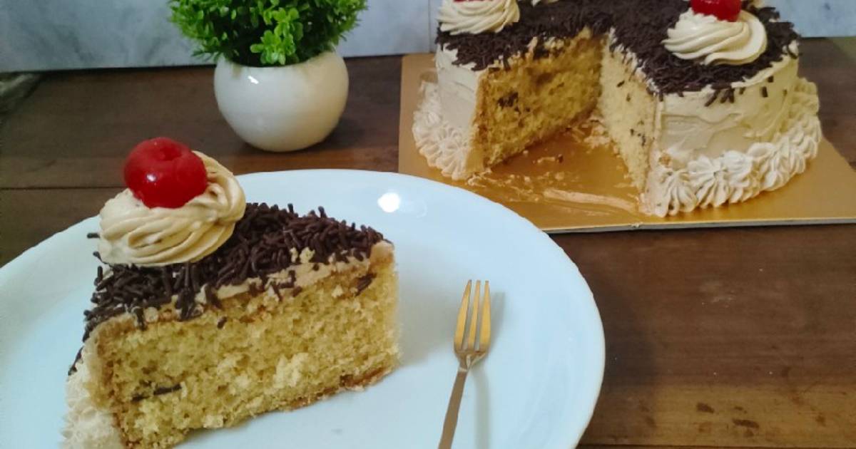 Resep Bolu Moka Klasik + Cream Moka oleh ️Bunda Lia ️ - Cookpad