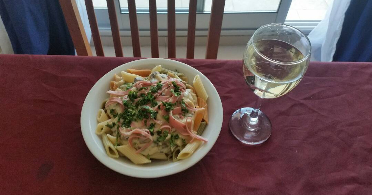 Pasta Con Salsa Parisienne Receta de Maura Ximena Rojas- Cookpad