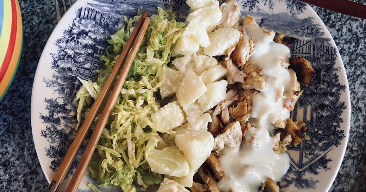 Papas mayo con pollo a la plancha Receta de pomelin^-^- Cookpad