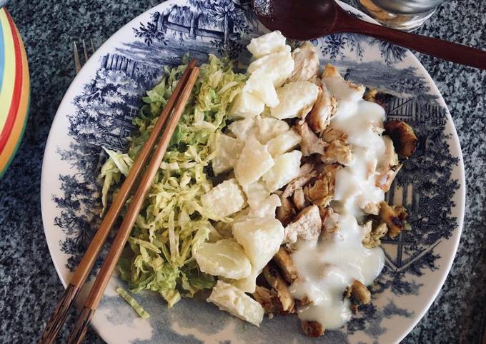 Papas mayo con pollo a la plancha Receta de pomelin^-^- Cookpad