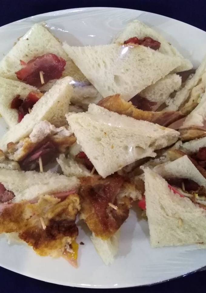 Egg and Bacon Canapé Recipe by PHELIX - Cookpad