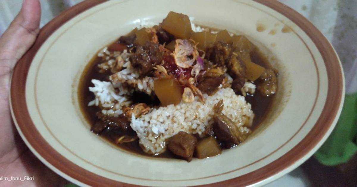 Resep 25. Rawon Tetelan dengan Labu Siam oleh Dian Marianingsih / M ...