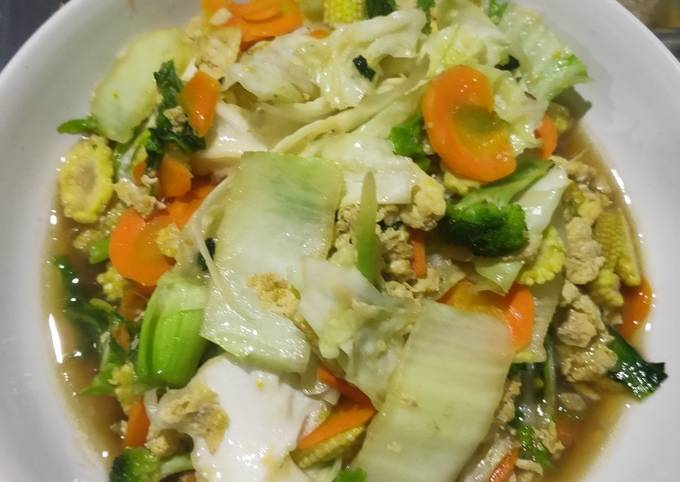 Resep Tumis cap cai telur oleh Anggun Ciam - Cookpad