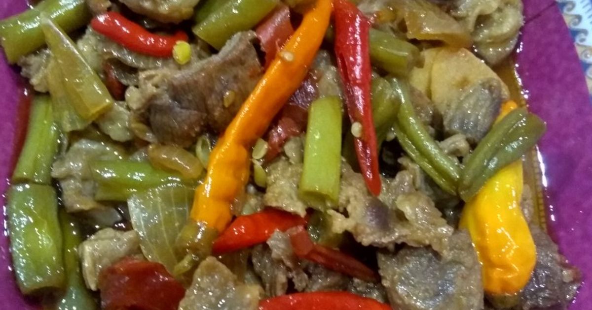 Resep Lemak Sapi Tumis Pedas oleh Yaya - Cookpad