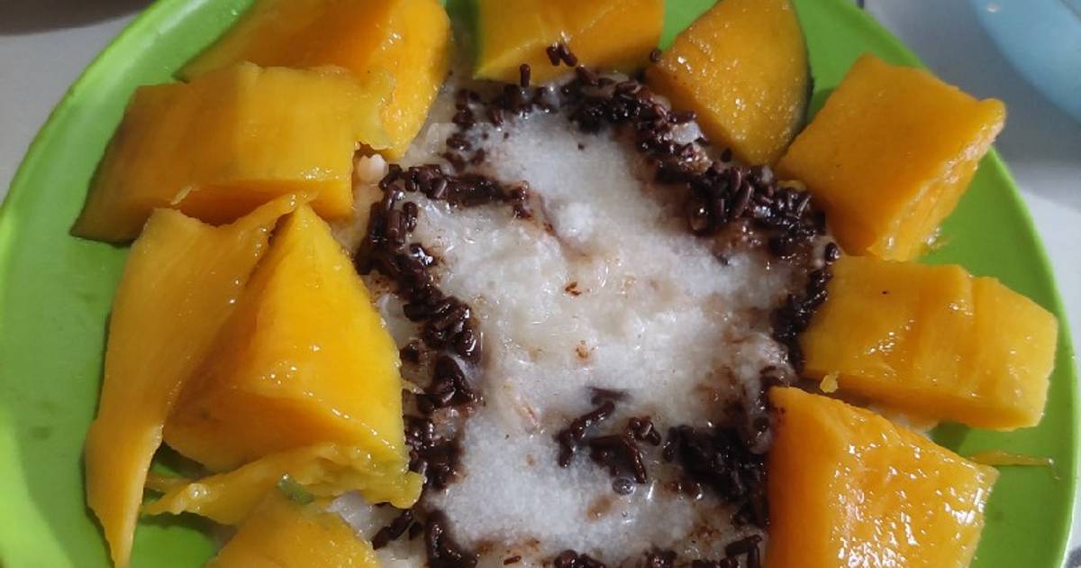 Resep Mango sticky rice (ketan mangga) oleh Alfin Mustafida - Cookpad