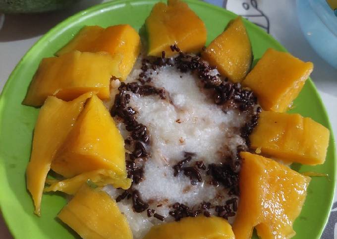 Resep Mango sticky rice (ketan mangga) oleh Alfin Mustafida - Cookpad