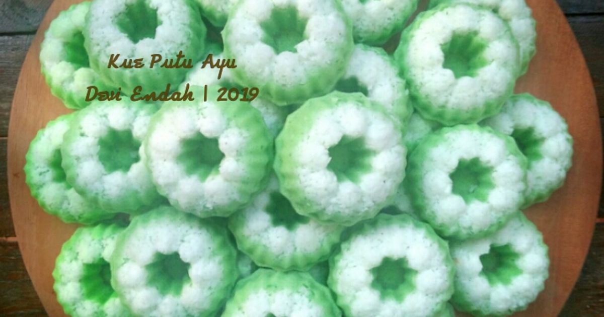 Resep kue putu ayu modifikasi rumahan enak dan mudah - Cookpad