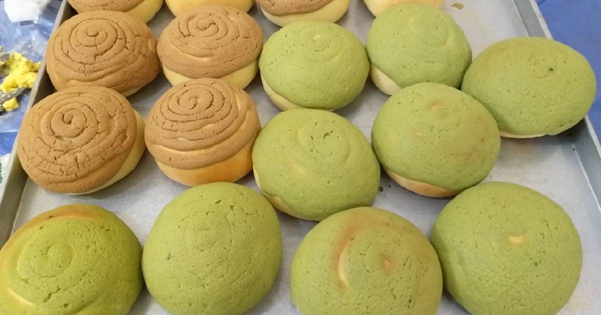 Resep Roti boy topping kopi dan grentea oleh Fanny Rahmadani - Cookpad