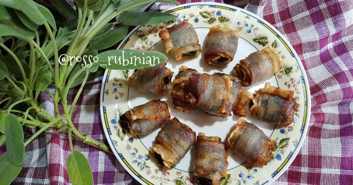 Ricetta Antipasto Di Prugne E Pancetta Cotte Nel Forno Alogeno di rosso ...