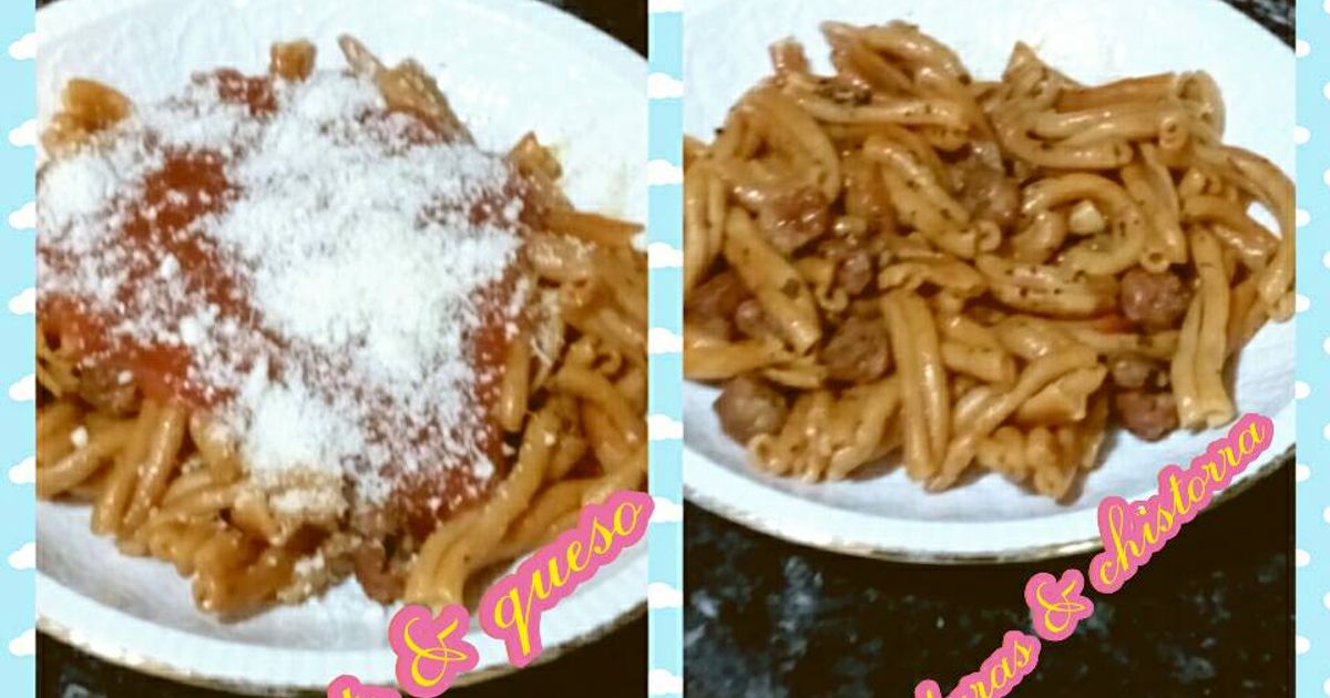 Pasta Con Chistorra Y Verduras "Gemelli" Receta de jluiscaro63