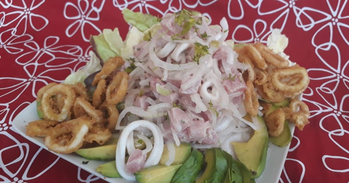 Ceviche De Atún Y Calamar 🐟🦑 Receta de Marllory Kris Olguin Reyes- Cookpad