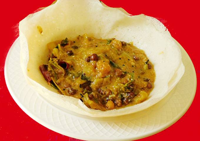 Appam with kadalai curry (chickpea masala curry) Recipe by Lakshmi ...