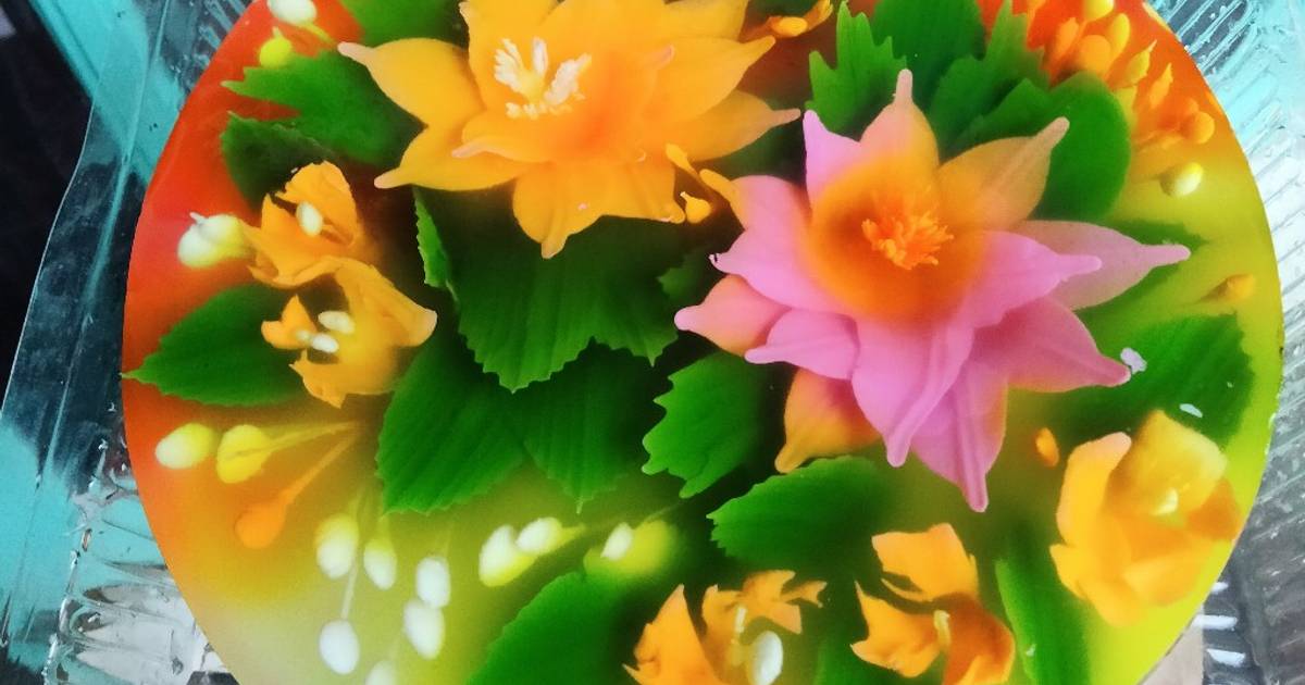 535 resep puding jeli bunga enak dan mudah - Cookpad