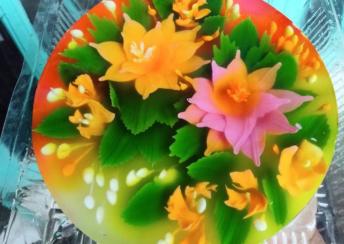 Resep Puding bunga jelly art oleh Dapoer Aiyla - Cookpad