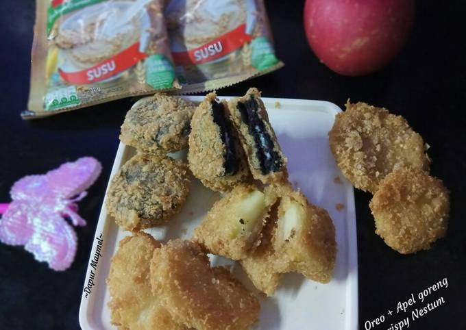 Resep Oreo+apel goreng crispy nestum oleh Dapur MayMel - Cookpad