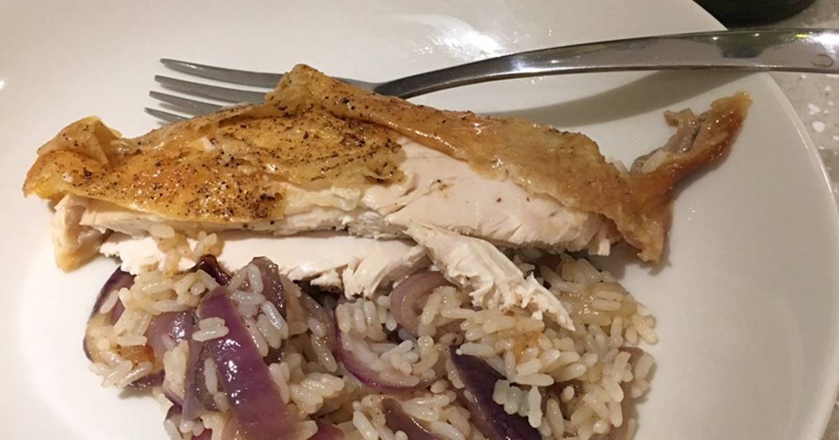 Zero Effort Roast Chicken & Rice Recipe by Sonia - Cookpad
