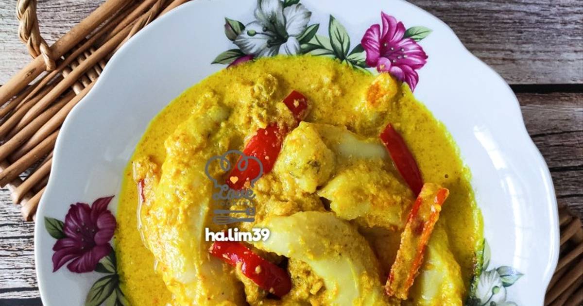 Resipi Telur Sotong Masak Lemak Kuning oleh ha.lim39 - Cookpad