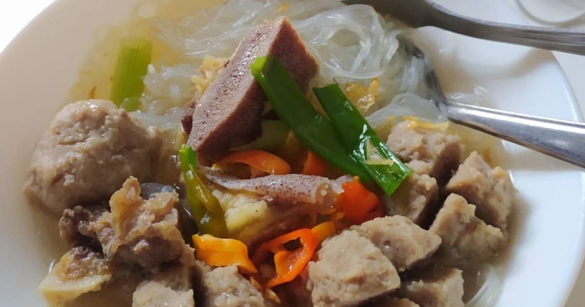 Resep Bakso Sapi Kuah Tulang Iga oleh Delatifah Rohili - Cookpad