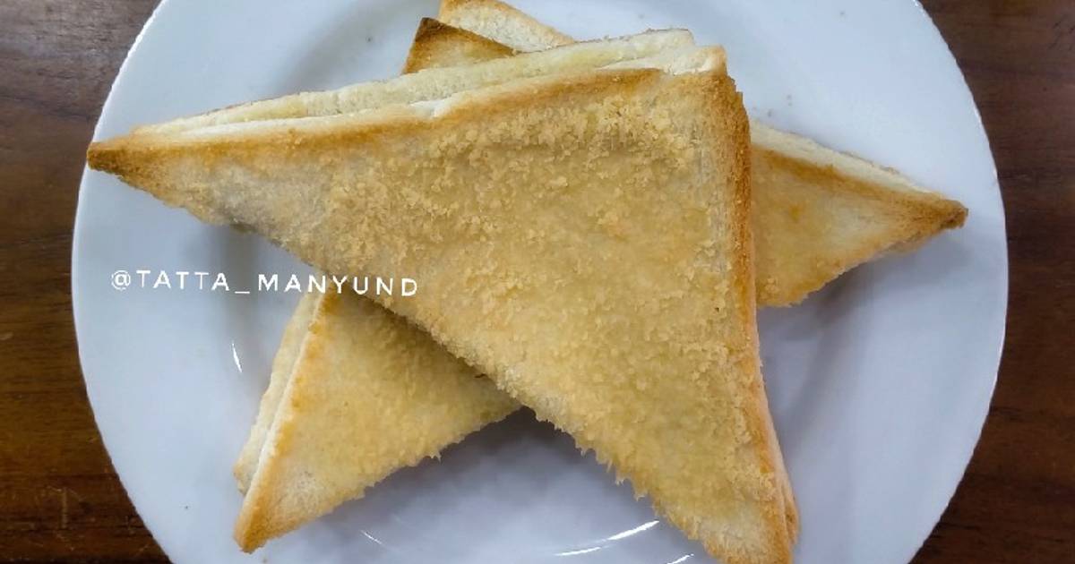 Resep Roti Panggang Keju Parmesan. (Bekal Anak) oleh Tata Manyund - Cookpad