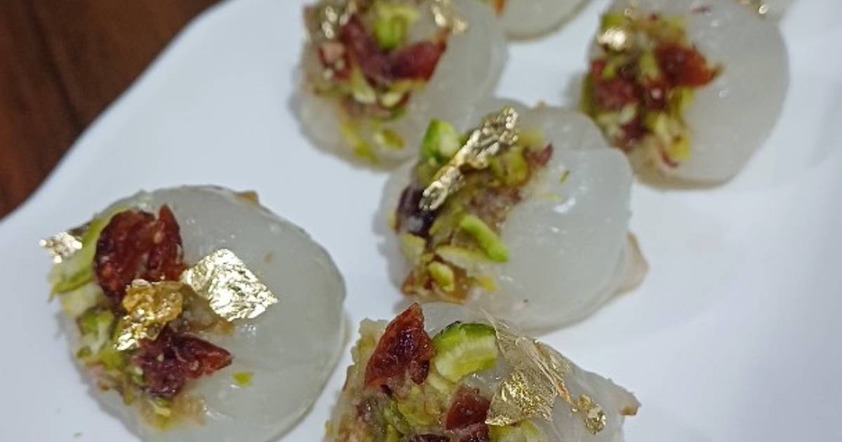 Pretty Lychee Dessert Recipe by Shital Siddhesh Raut - Cookpad