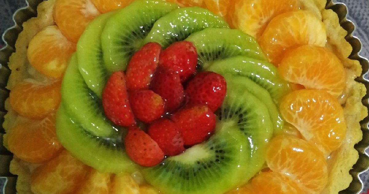 Resep 2. Pie Buah / Fruit Tart Jumbo oleh Santi - Cookpad