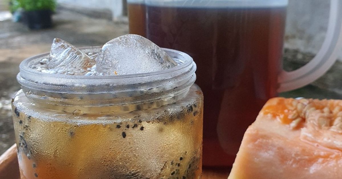 Resep melon iced tea rumahan enak dan mudah - Cookpad