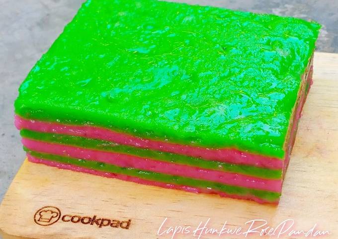 Resep Lapis Hunkwe Rose Pandan oleh Winda`s Kitchen - Cookpad