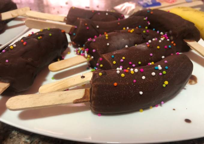 Chocobanano o guineo empastado Receta de Juleidy- Cookpad
