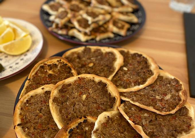 Lebanese homemade meat pies/ Lahm bi Ajeen or Sfiha Recipe by Linda L ...