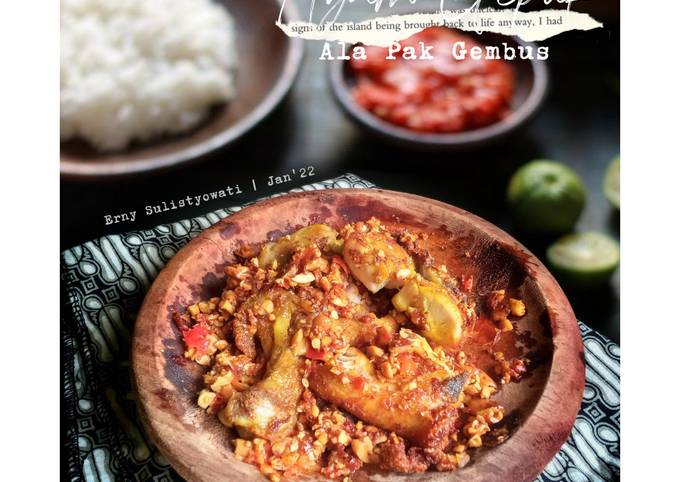 Resep Ayam Gepuk ala Pak Gembus oleh Erny Sulistyowati (Pawon Erny ...
