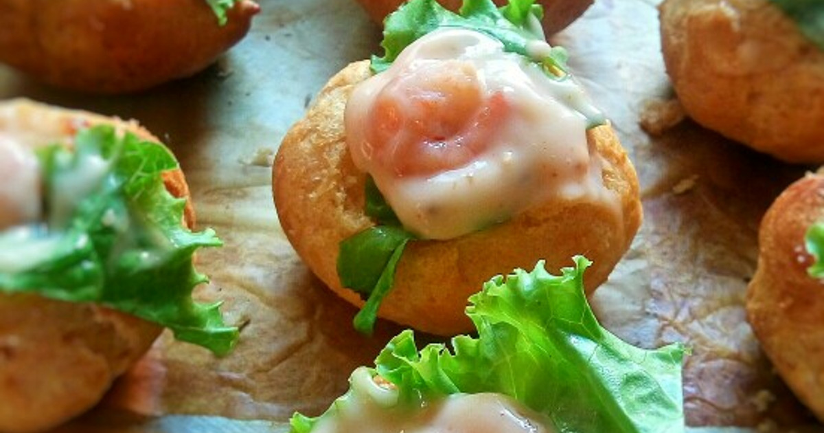 Resep Mini Choux Puffs With Prawn Cocktail oleh Angken Keenan - Cookpad