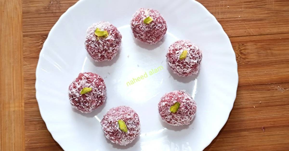 Beetroot Coconut Laddu Recipe by Naheed Alam - Cookpad