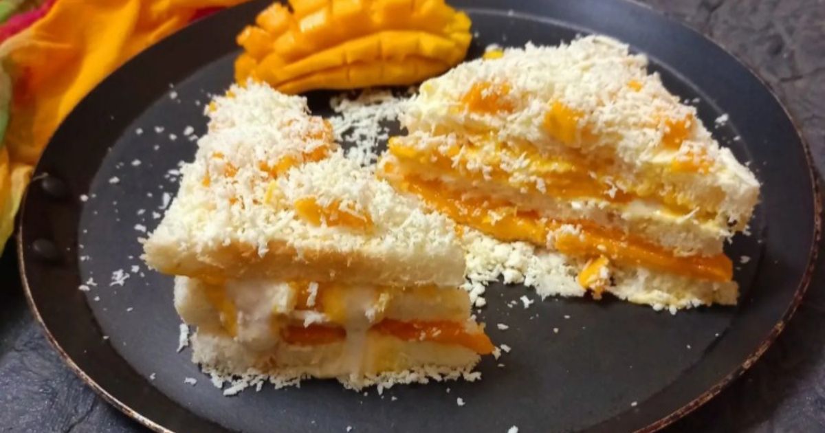 Mango Ice Cream Sandwich Recipe by Ankita Tank Parmar - Cookpad