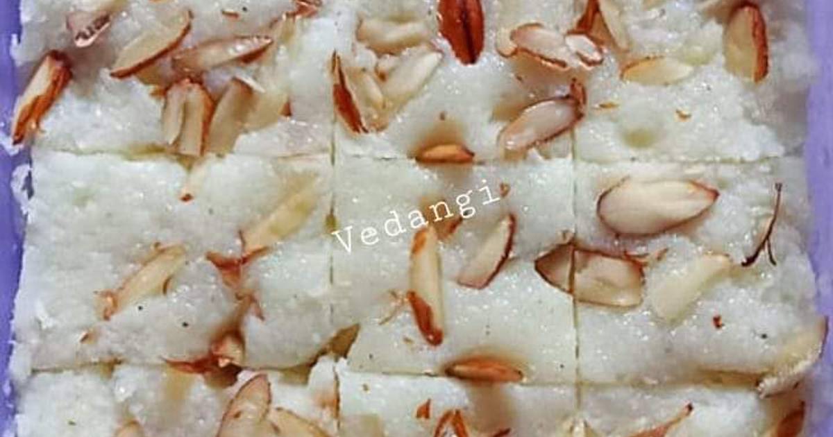 Coconut Malai Burfi Recipe by Vedangi Kokate - Cookpad