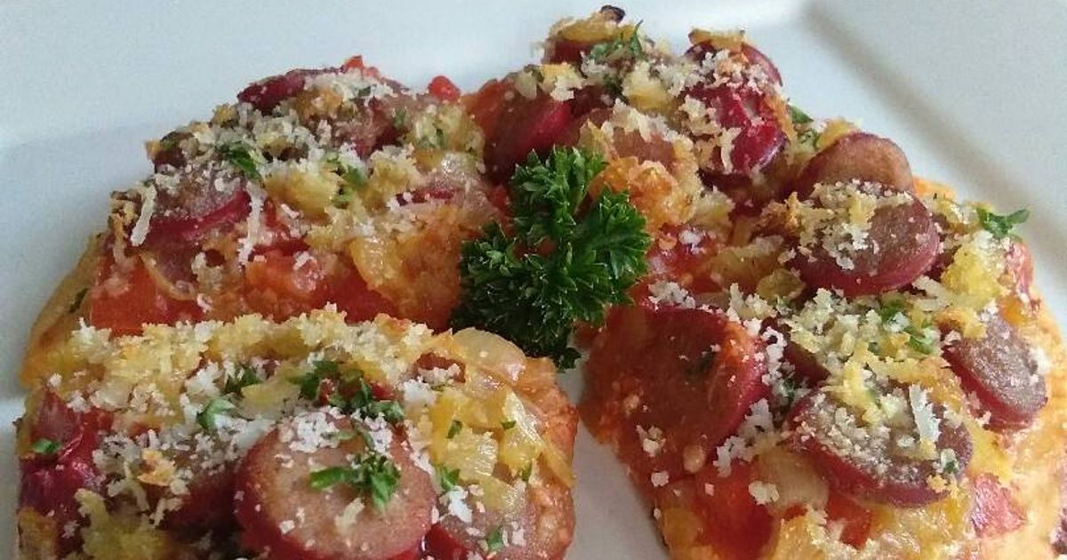 Resep Pizza Sosis Mini oleh Cinthya Christy Dewi - Cookpad