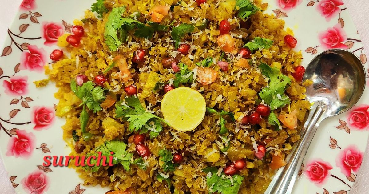 Healthy Red Poha/Aval With Cabbage Recipe by Suruchi (Dr. Ruchi Sharma ...