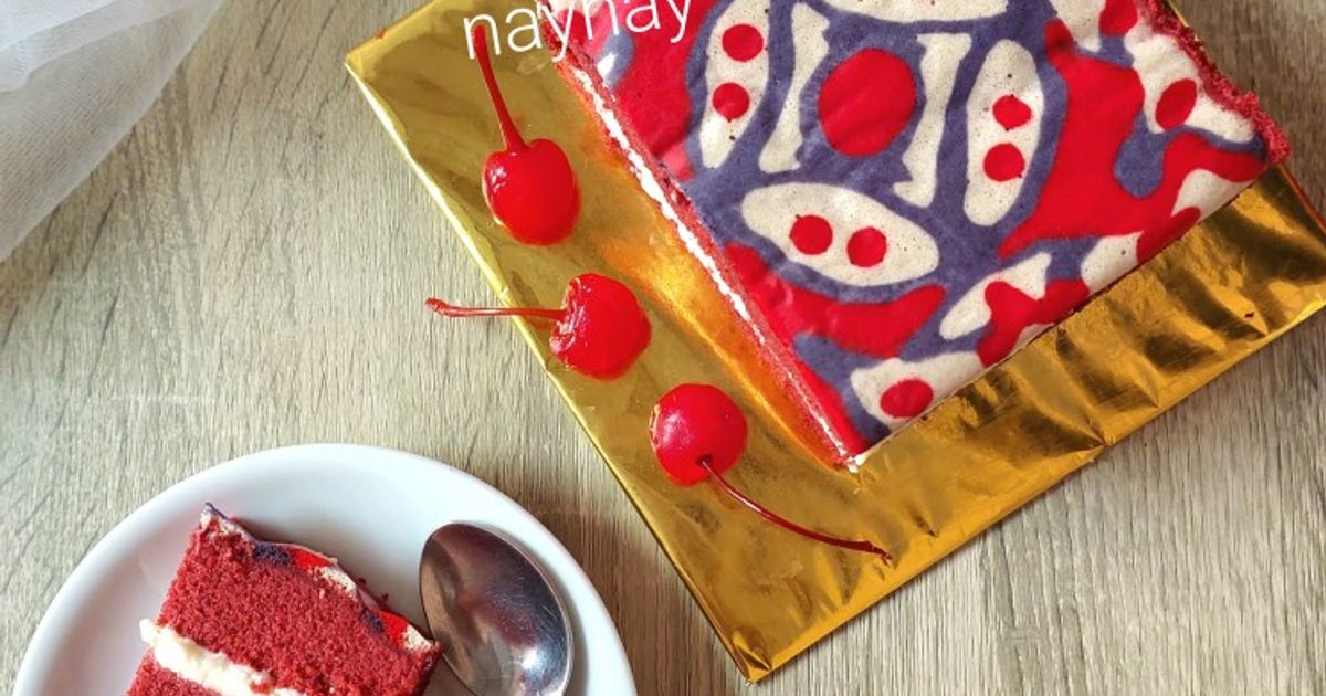 Resep Red Velvet Batik Cake With Cream Cheese Frosting oleh NayNay ...