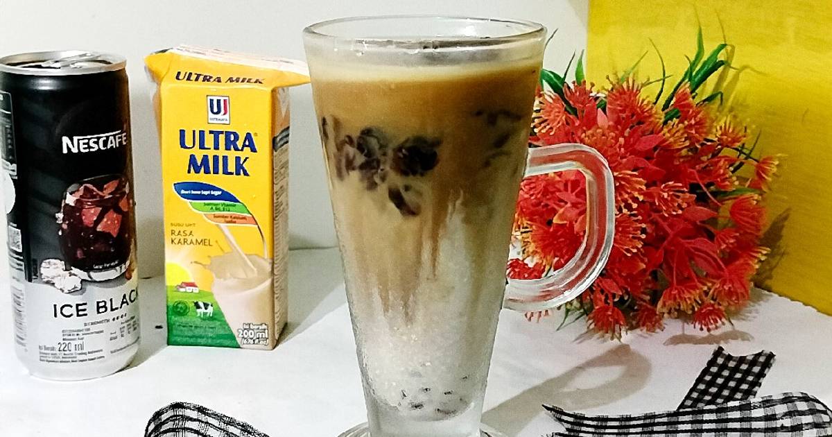 Resep 174. Caramel Ice Black Coffee with Grass Jelly Kurma oleh Riekaarie - Cookpad
