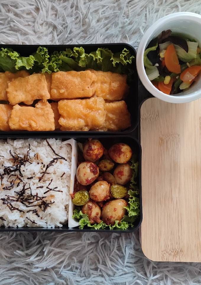 Resep Bekal Suami (Telur Puyuh Balado + Tempe Goreng + Tumisan) oleh NenkCeyii - Cookpad