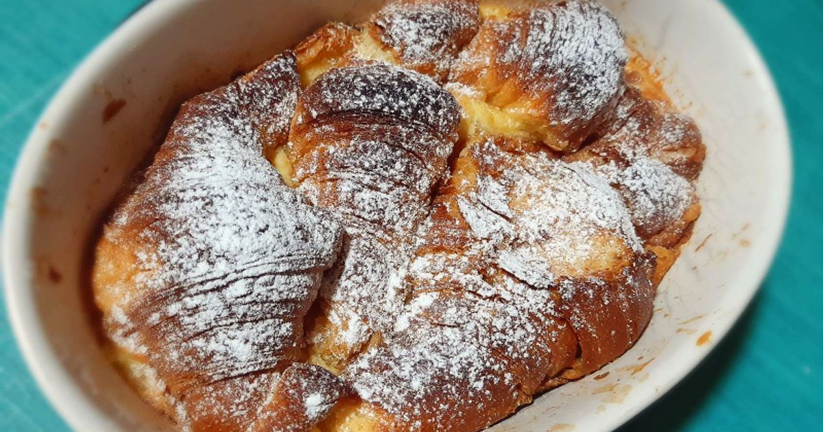 Croissant Bread Pudding Recipe By Un Amour De Cuisine