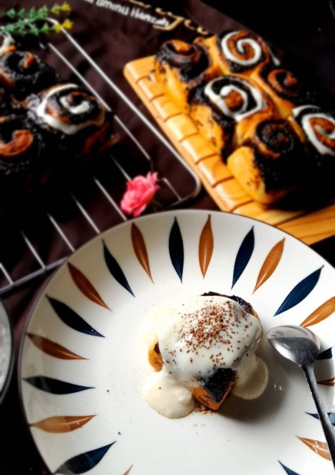 Resep 114. Cinnamon Roll Bread Oreo (dengan fla cream) oleh Rahma Ummu ...