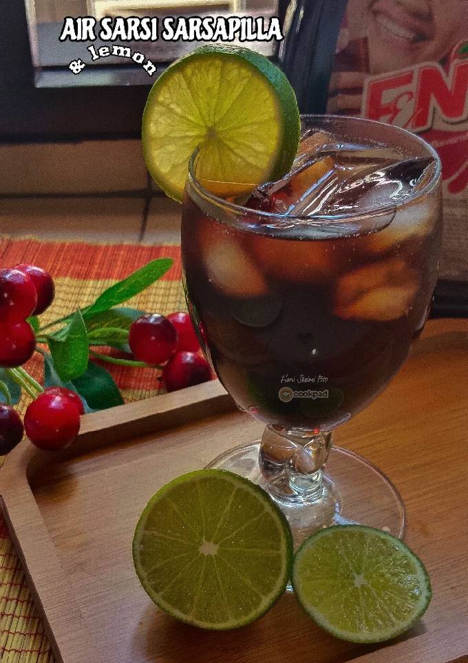 Resipi 10:6:23 - Air Sarsi Sarsapilla & lemon oleh Hani Shaimi - Cookpad
