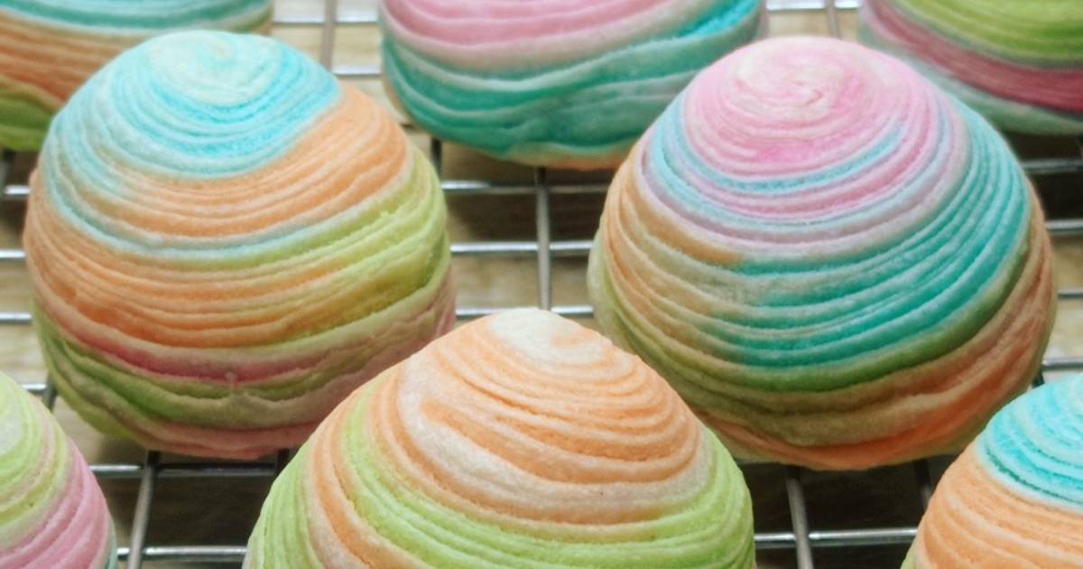 Resep Rainbow Thousand Layer Mooncake/Flaky Mooncake oleh Heramesayu ...