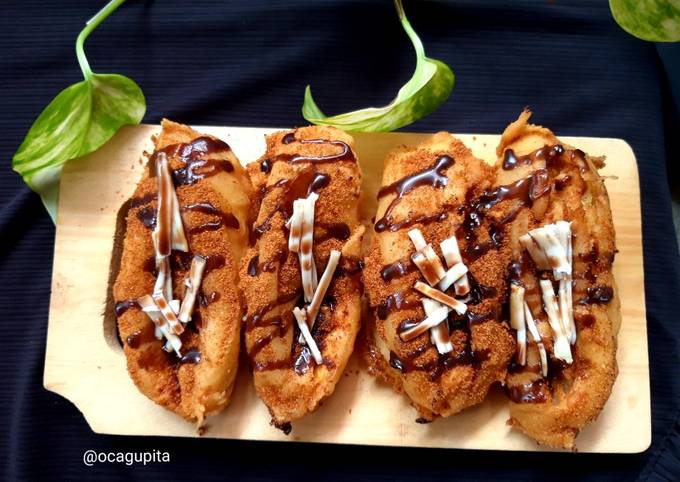 Resep Pisang Goreng coklat keju krispy oleh Oca Gupita - Cookpad