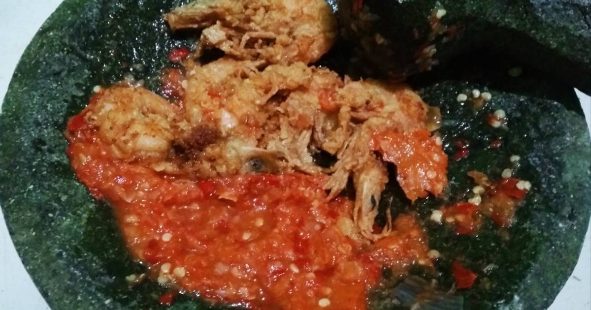 Resep Udang crispy sambel penyet oleh E.Z.M.R - Cookpad