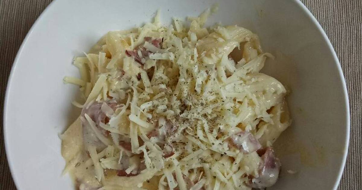 Resep Smoked beef panne carbonara oleh riza dwijayanti - Cookpad